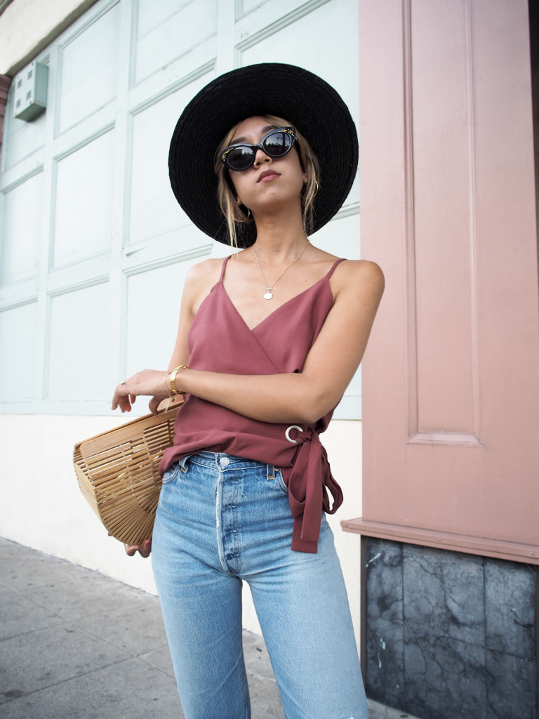 Rust Cross Front Blouse